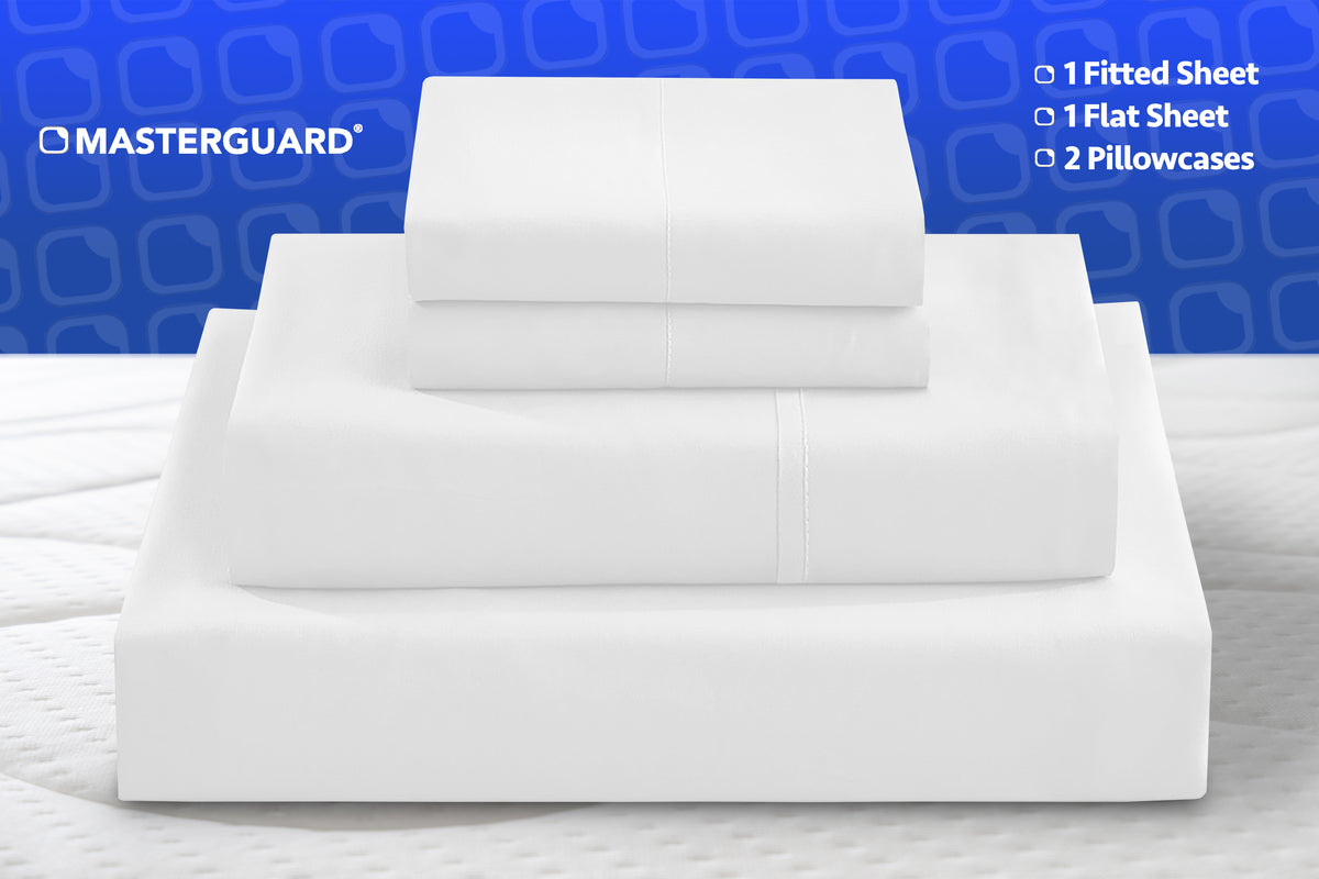 Masterguard Luxury Microfiber White King 4 PCs Sheet Set – Kane's Furniture