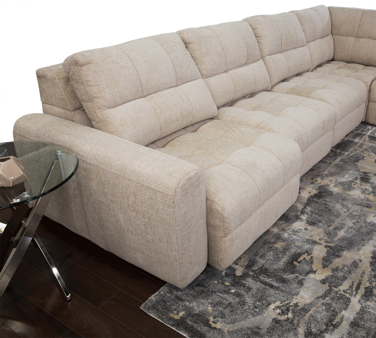 Slide Beige 7 Piece Sliding Sectional with left arm chaise – Kane's ...