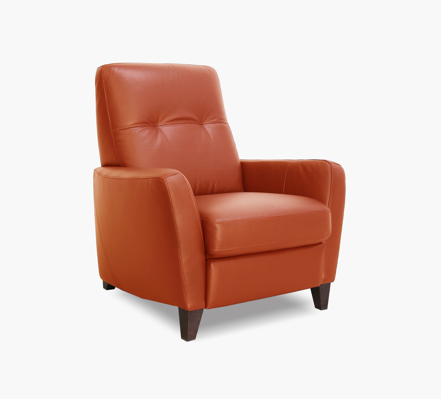 Valentino II Terracotta 100% Italian Leather Pushback Recliner – Kane's ...