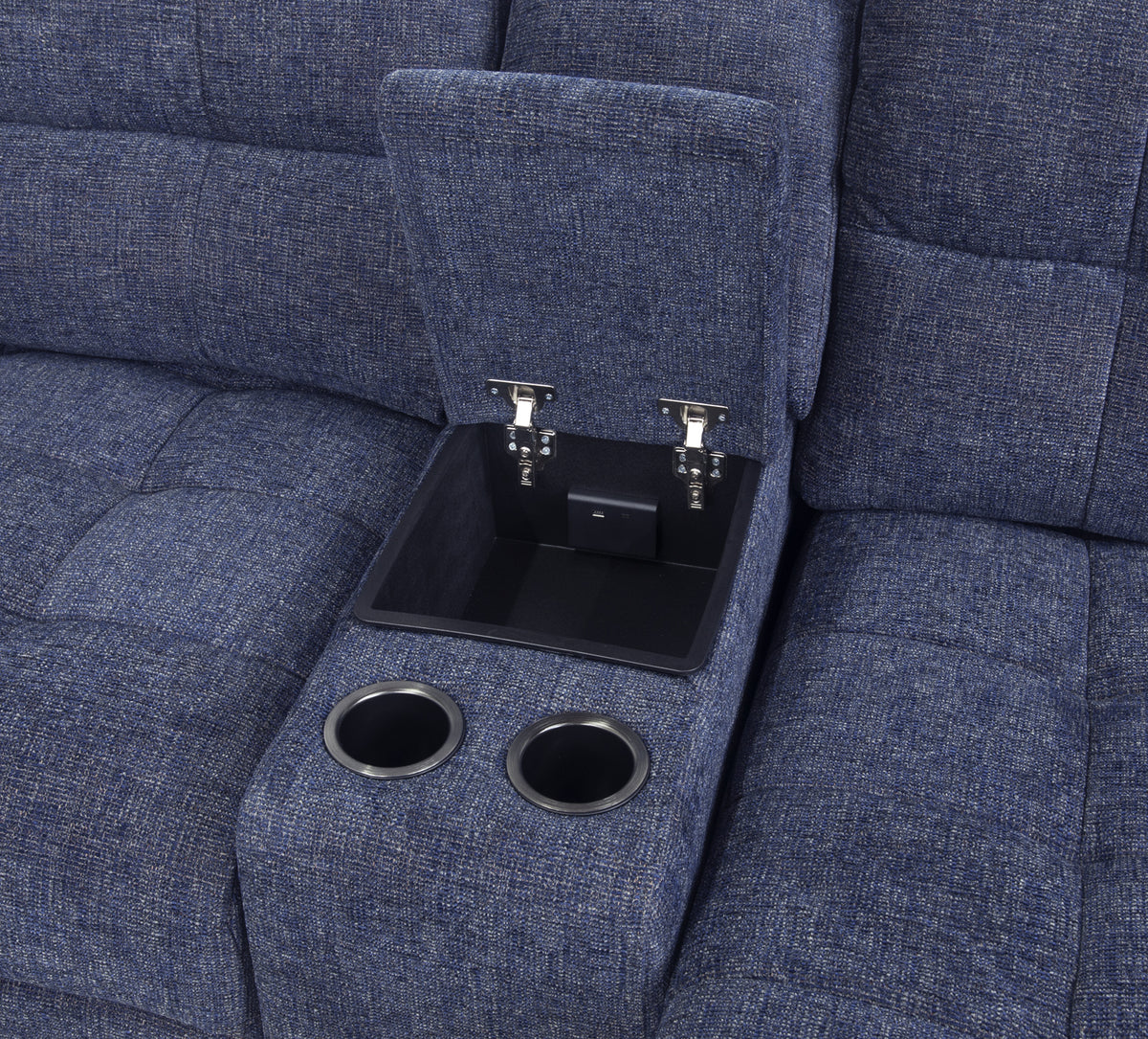 Slide Blue 7 Piece Sliding Recliner with right arm chaise – Kane's ...