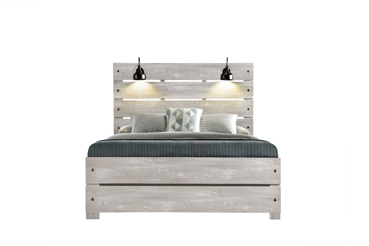 Linwood Light Grey Full Panel Bed – Kane's Furniture