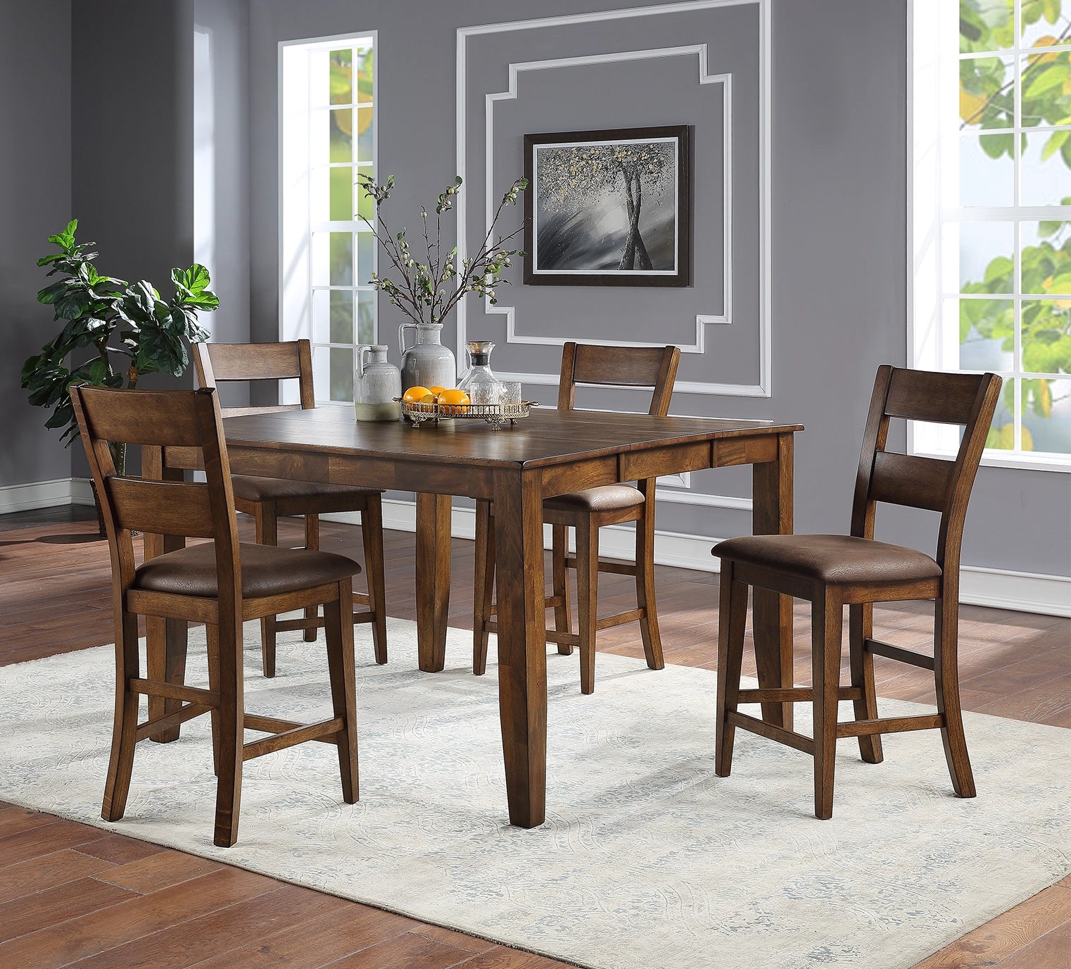 Mango Brown 5 Piece Pub Set – Kane's Furniture