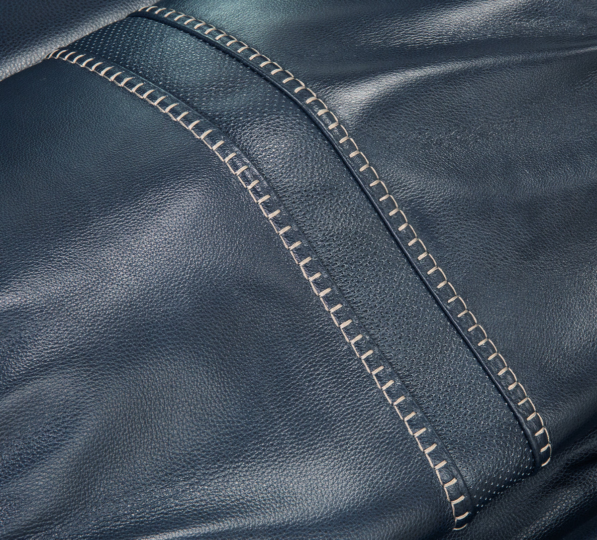 Sonic Navy 3 Piece Leather Triple Power Reclining Living Room – Kane's ...