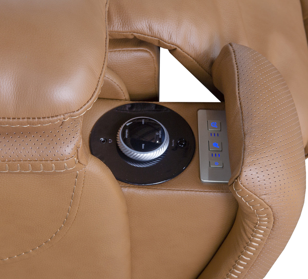 Sonic Saddle 3 Piece Leather Triple Power Reclining Sofa, Loveseat, an ...