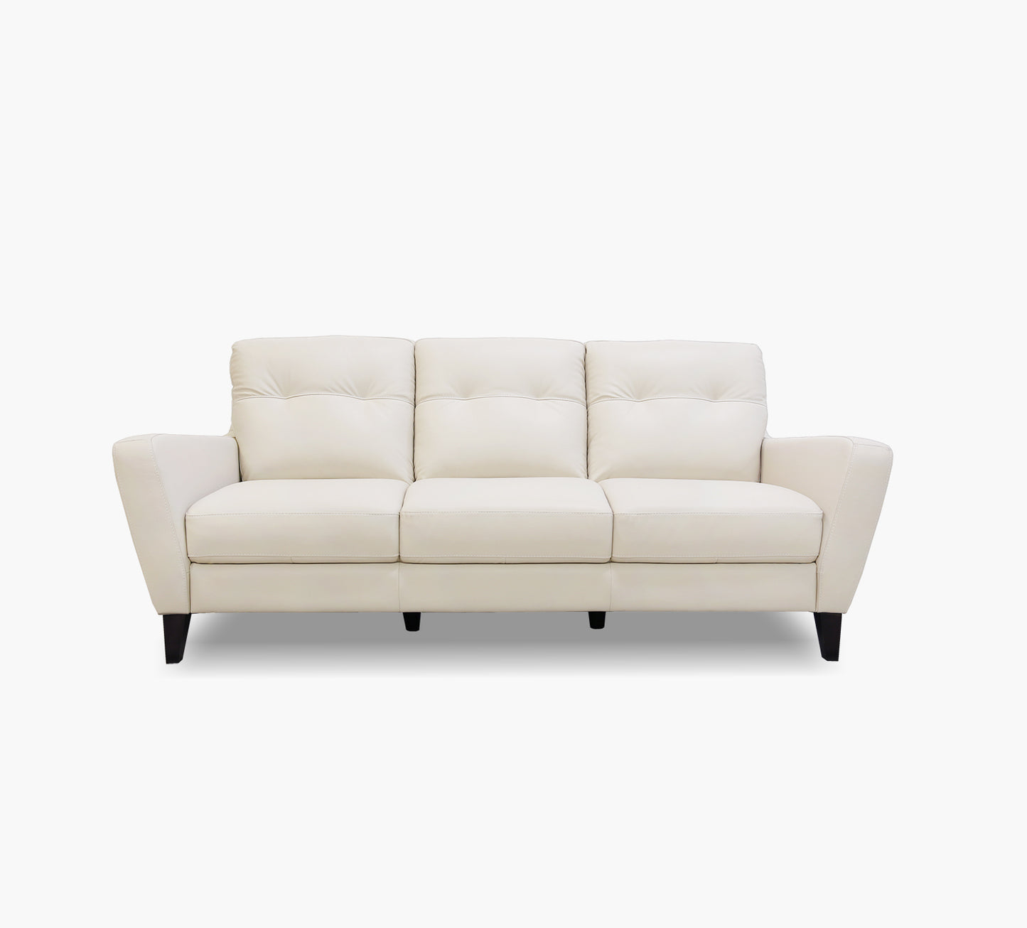 Valentino II Cream 100% Italian Leather Sofa – Kane's Furniture