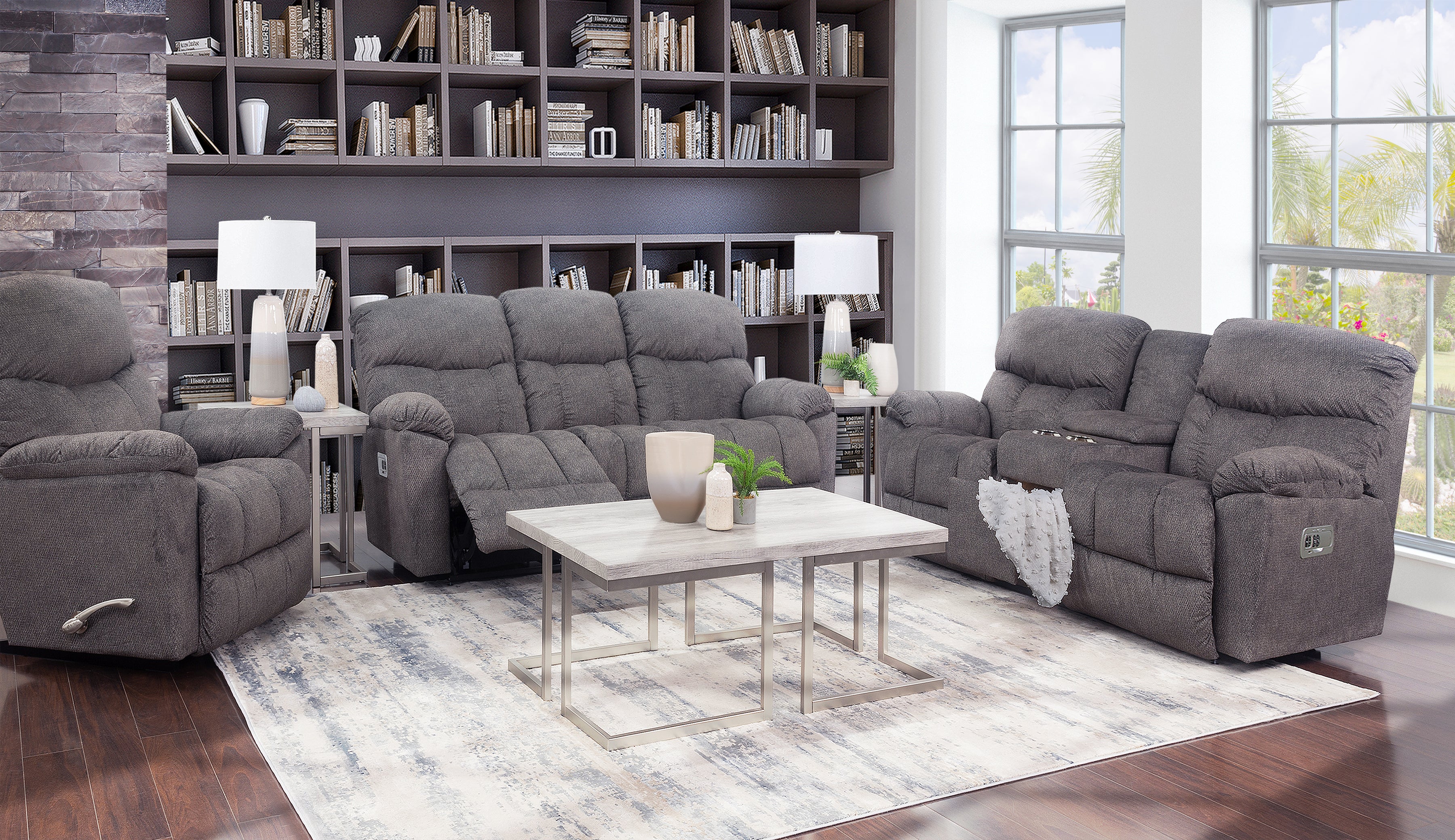 Aaron La-Z-boy 5 Piece Power Reclining Living Room – Kane's Furniture