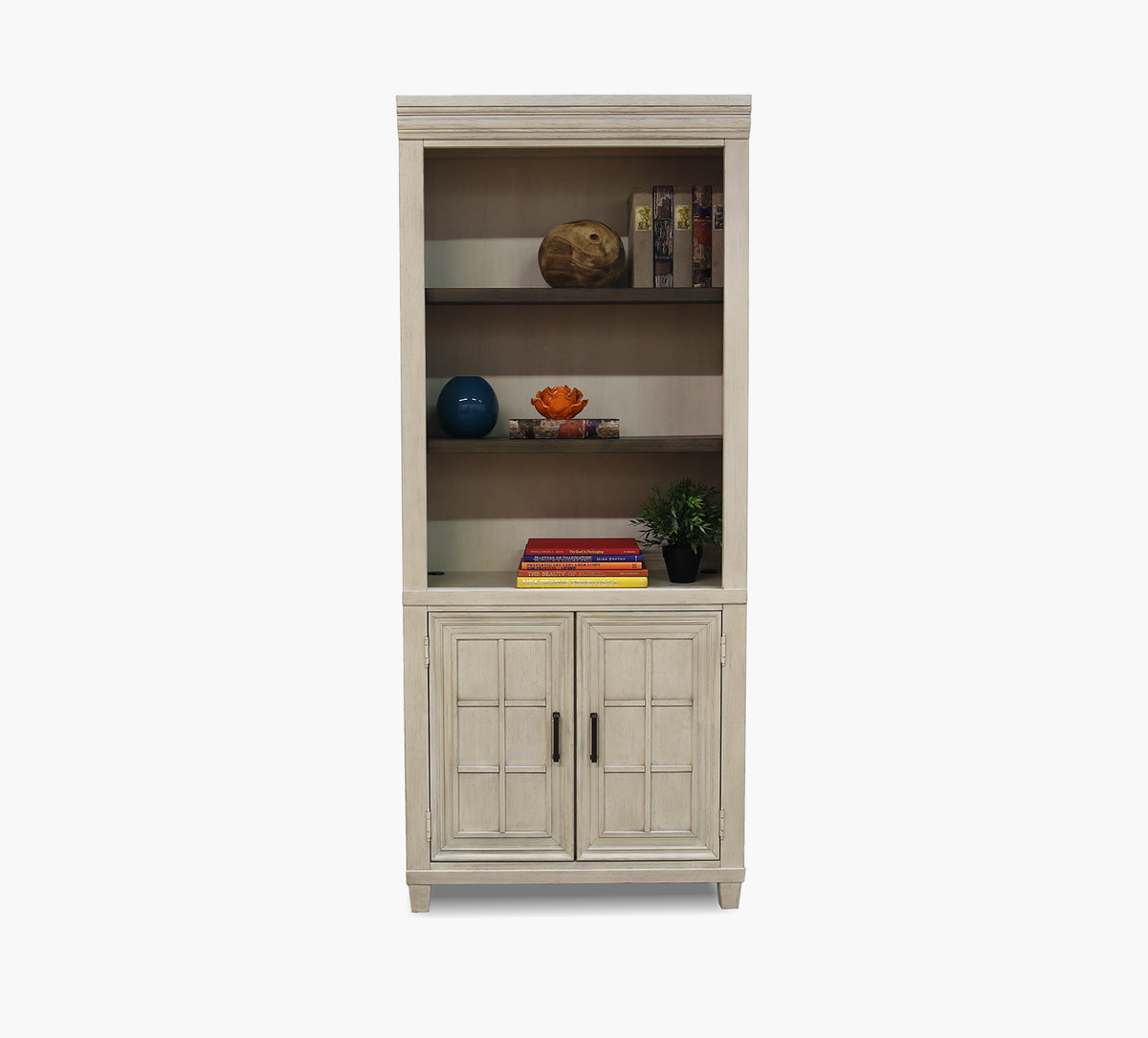 Caraway Two Tone Door Bookcase – Kane's Furniture