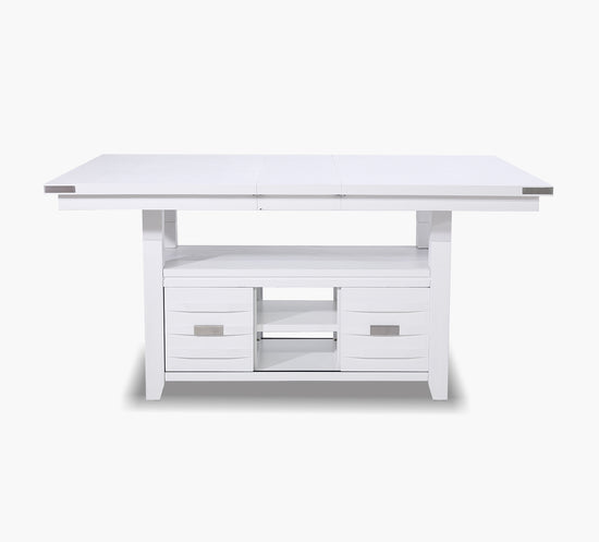 Altamonte White Adjustable Dining/Counter Height Table – Kane's Furniture
