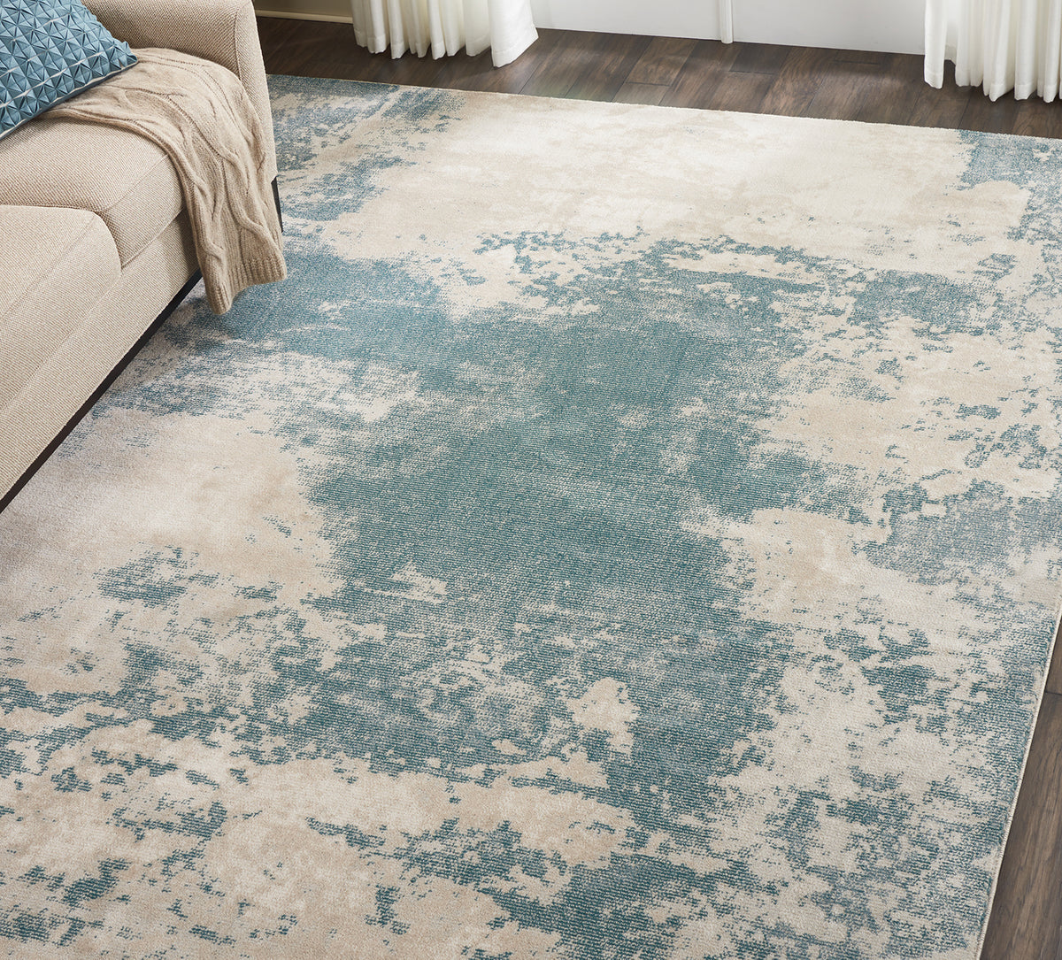 Teal Pebble 8 x 10 Rug – Kane's Furniture
