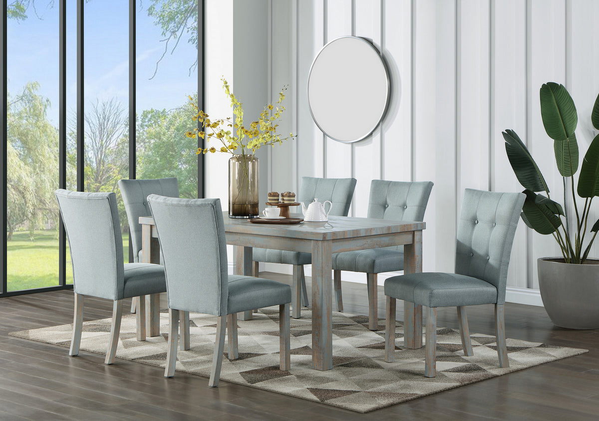 Della Teal 5 Piece Dining Set – Kane's Furniture